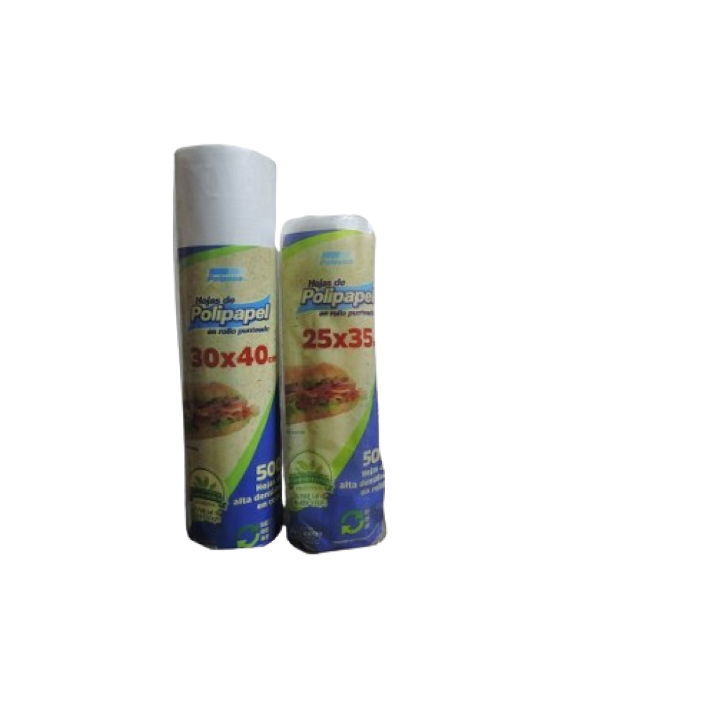 Hojas de rollo polipapel 25x35 y 30x40